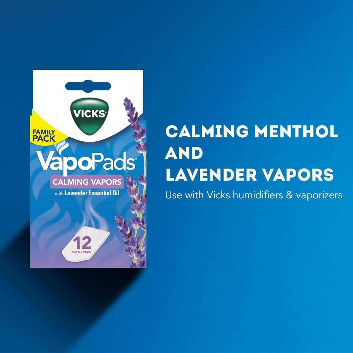 Vicks Calming Lavender VapoPad Family Pack - 12 Count Standard Edition ...