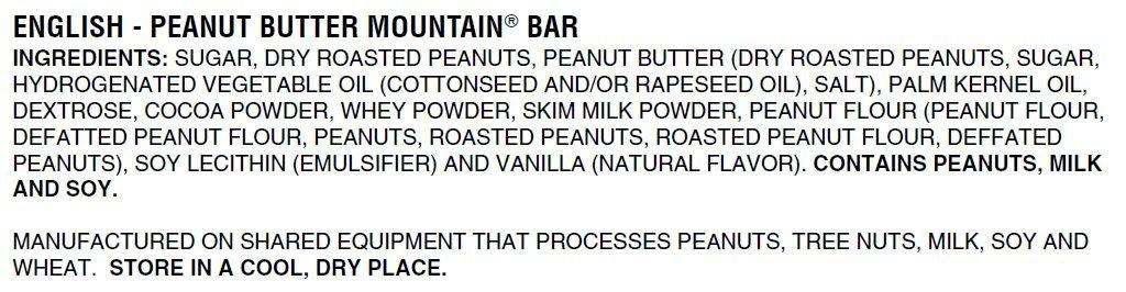 Case of 15 Peanut Butter Mountain Bars - 1.6 oz Bars | Delicious Snack ...