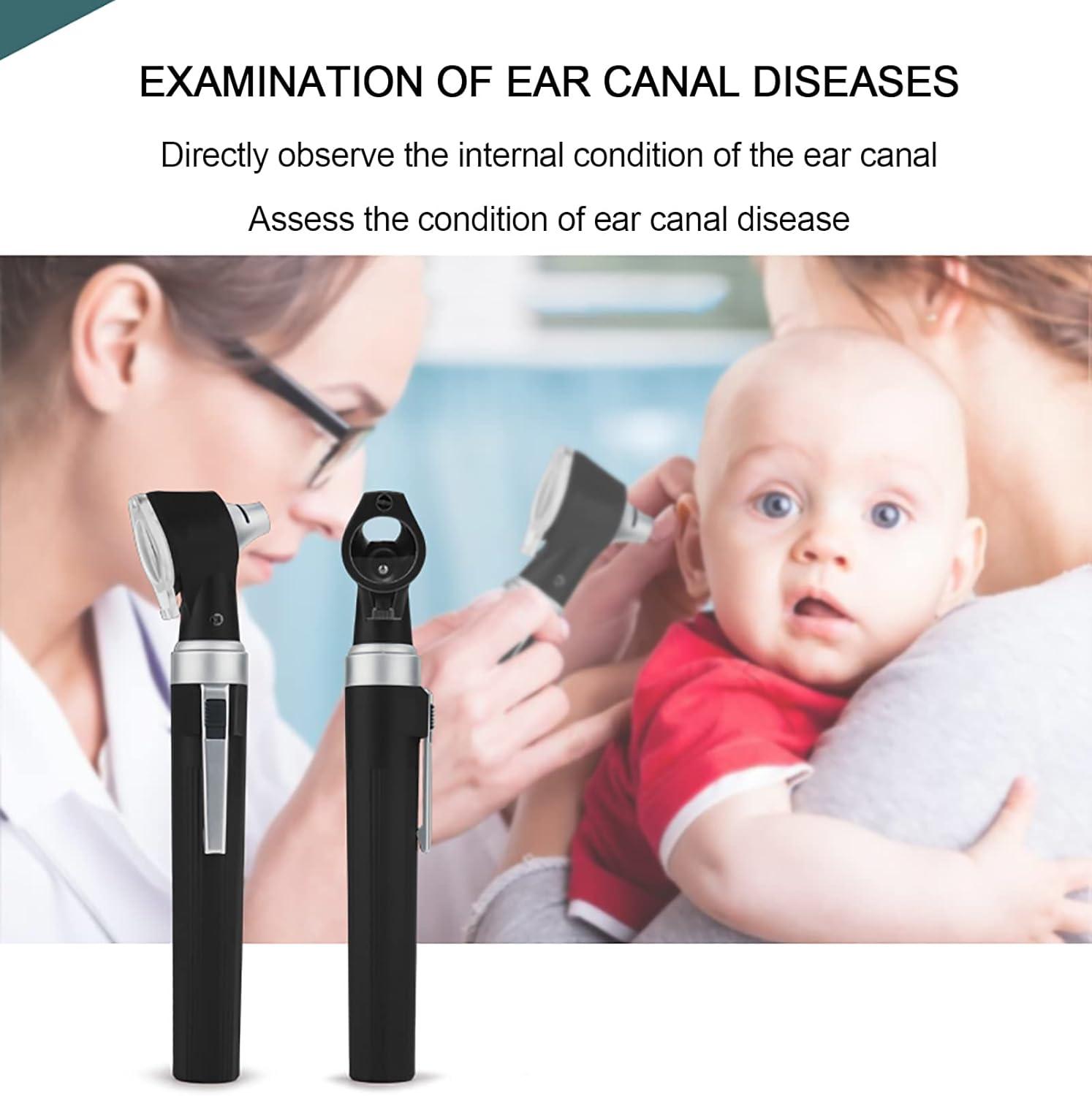 Premium Otoscope with Light - Ear Infection Detector Pocket Ear Exam ...