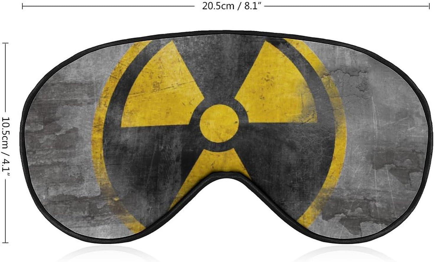 Yellow Nuclear Radioactive Symbol Reactor Sleep Mask - Adjustable Strap ...