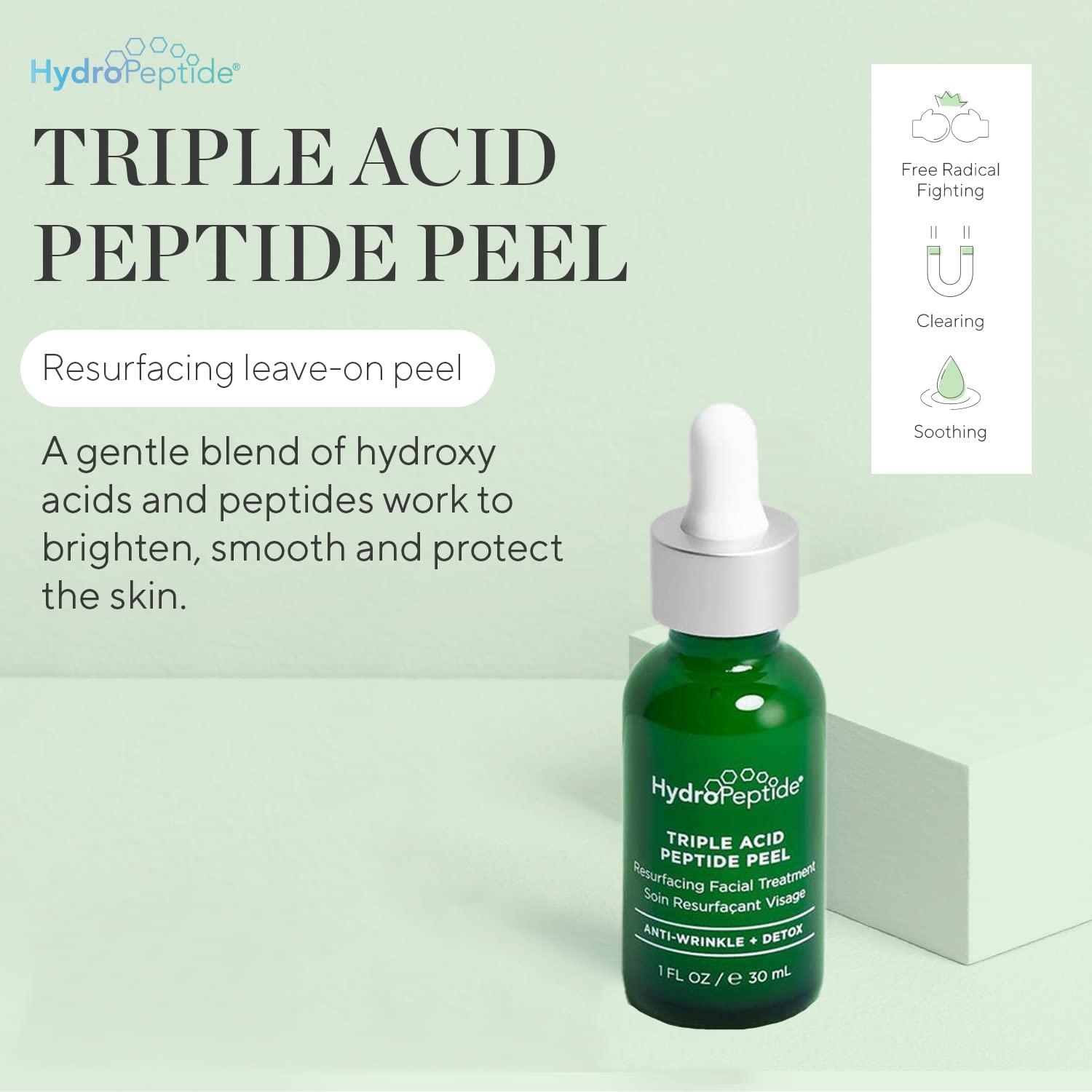 HydroPeptide Triple Acid Peptide Peel and Power Lift Moisturizer Bundle ...
