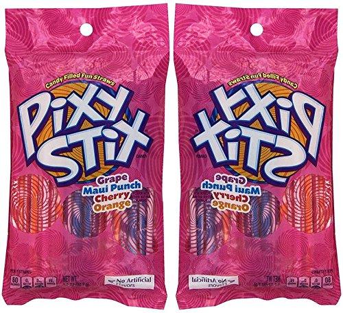 Wonka Pixy Stix Assorted Flavors 3.2 oz - Pack of 2 | Delicious Candy ...