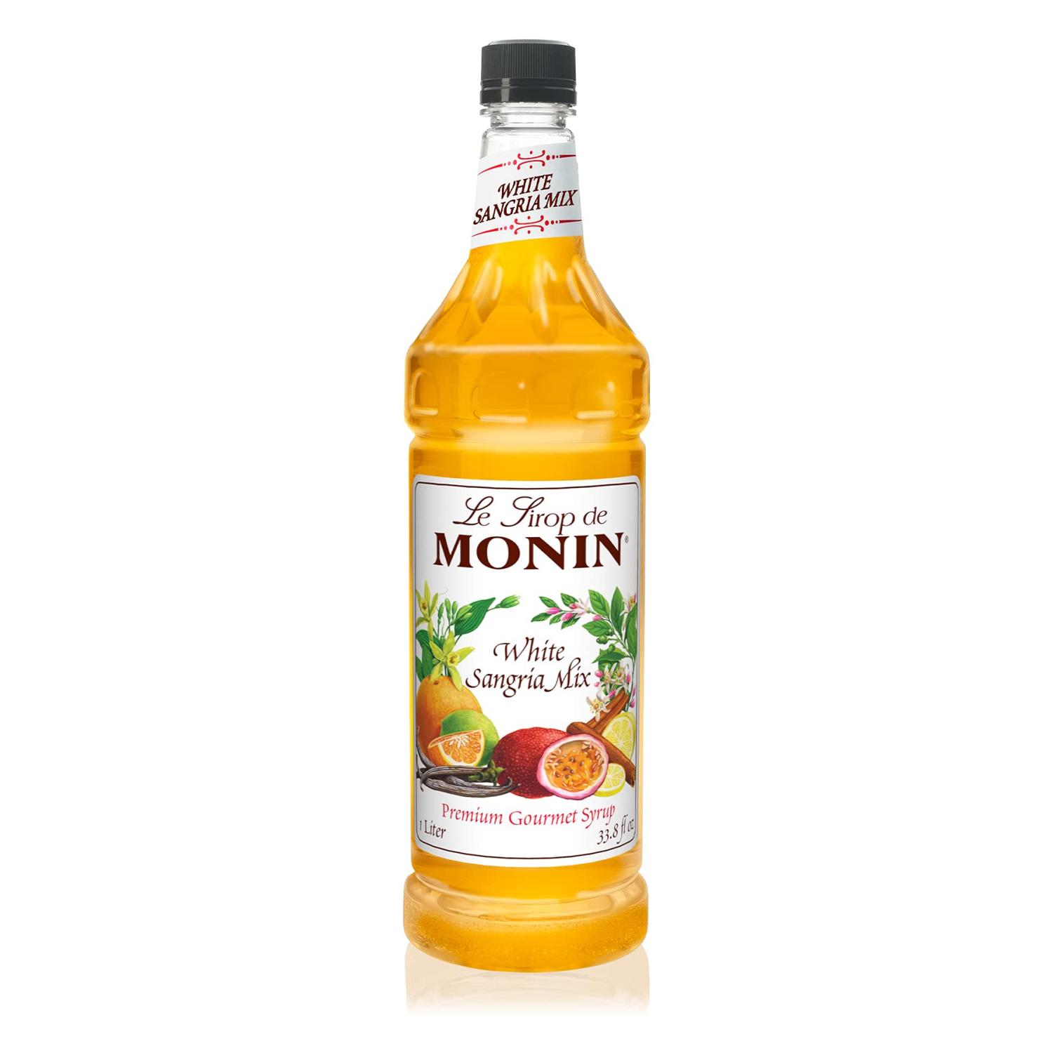 Monin White Sangria Mix - 33.8oz Plastic Bottle | Monin Flavored Syrup ...