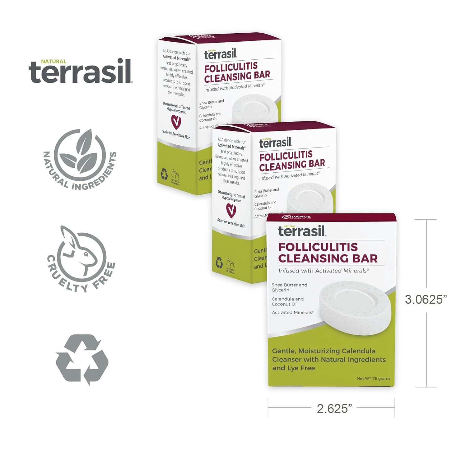 Terrasil Folliculitis Soap - Calendula-Infused Natural Bar for ...
