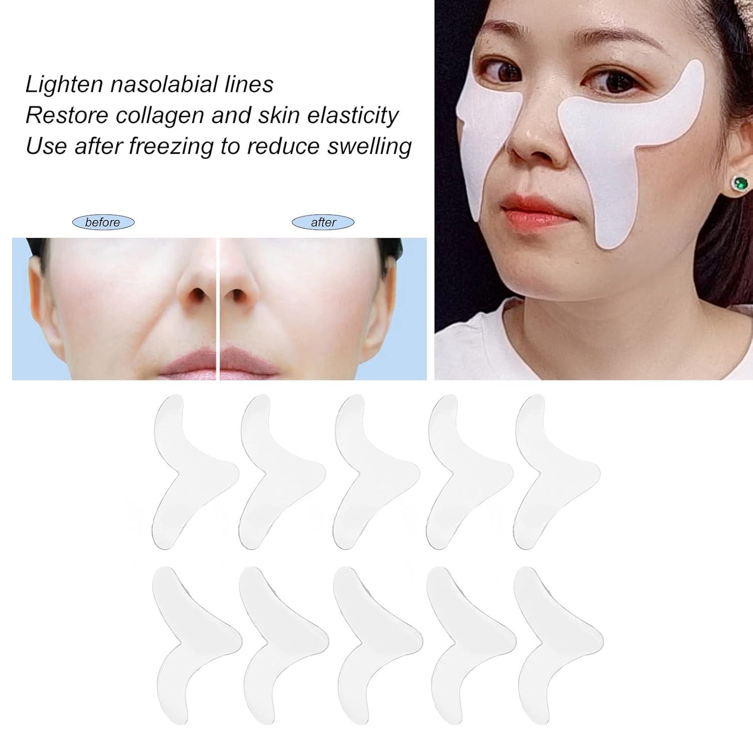 Fading Nasolabial Fold Stickers | V-Shape Collagen Patches for Youthful ...