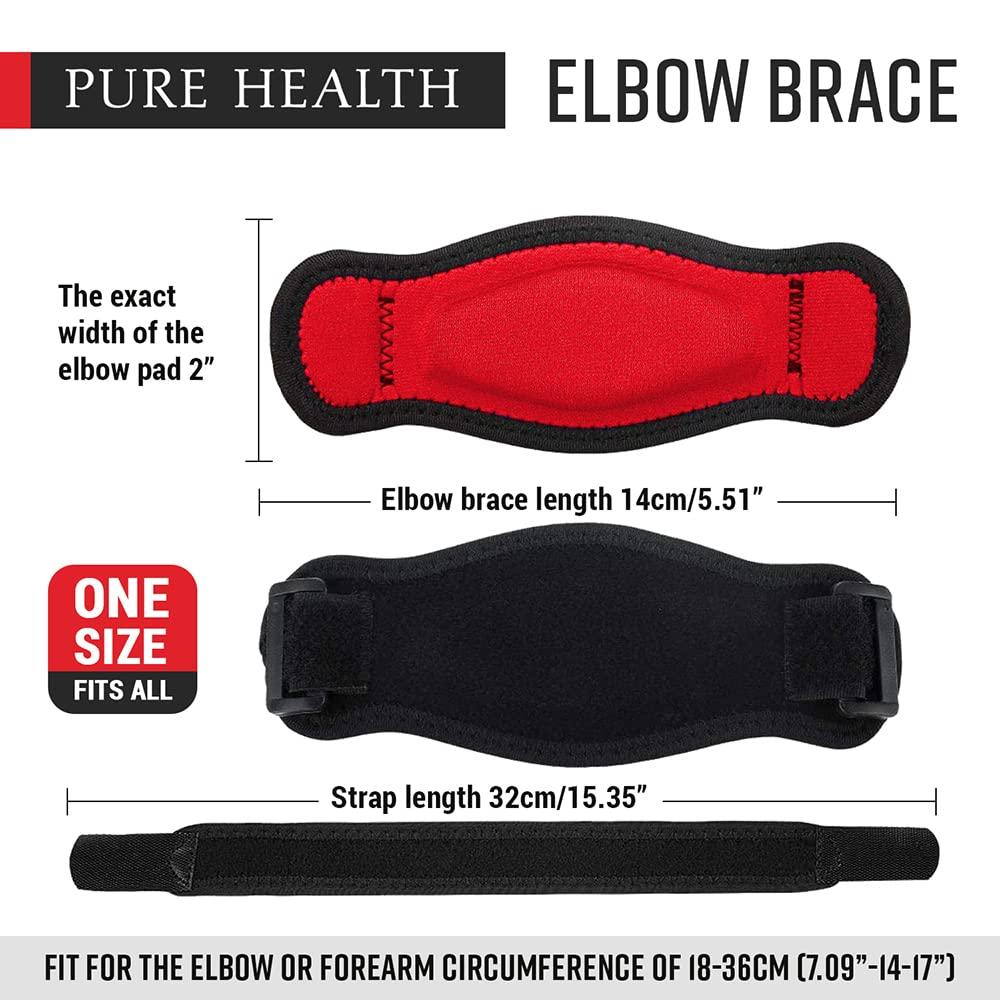 Pure Health Tennis Elbow Strap Support for Men & Women - Arm Support ...