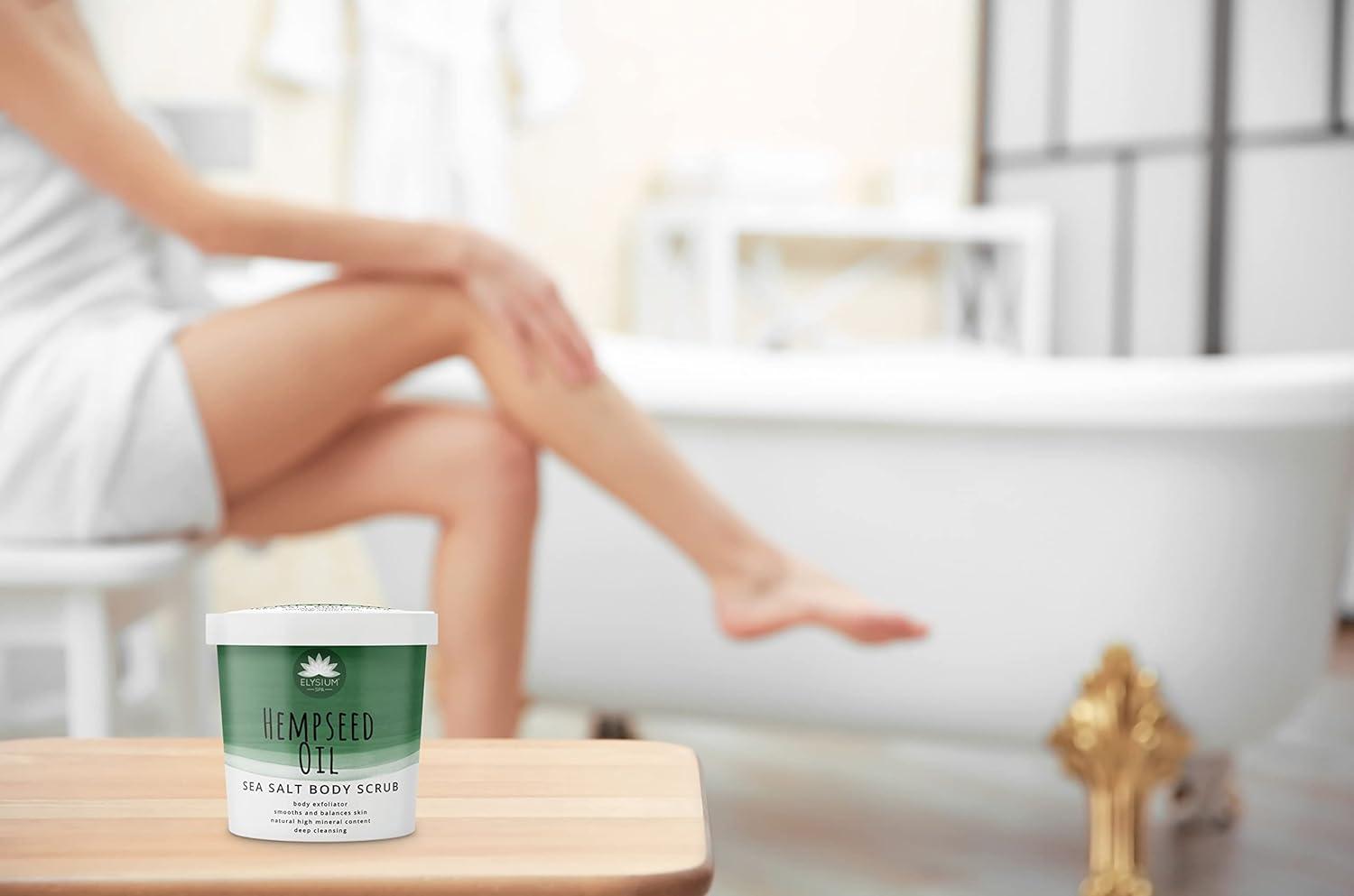 Elysium Spa Exfoliating Sea Salt Body Scrub with Hemp Seed Oil ...