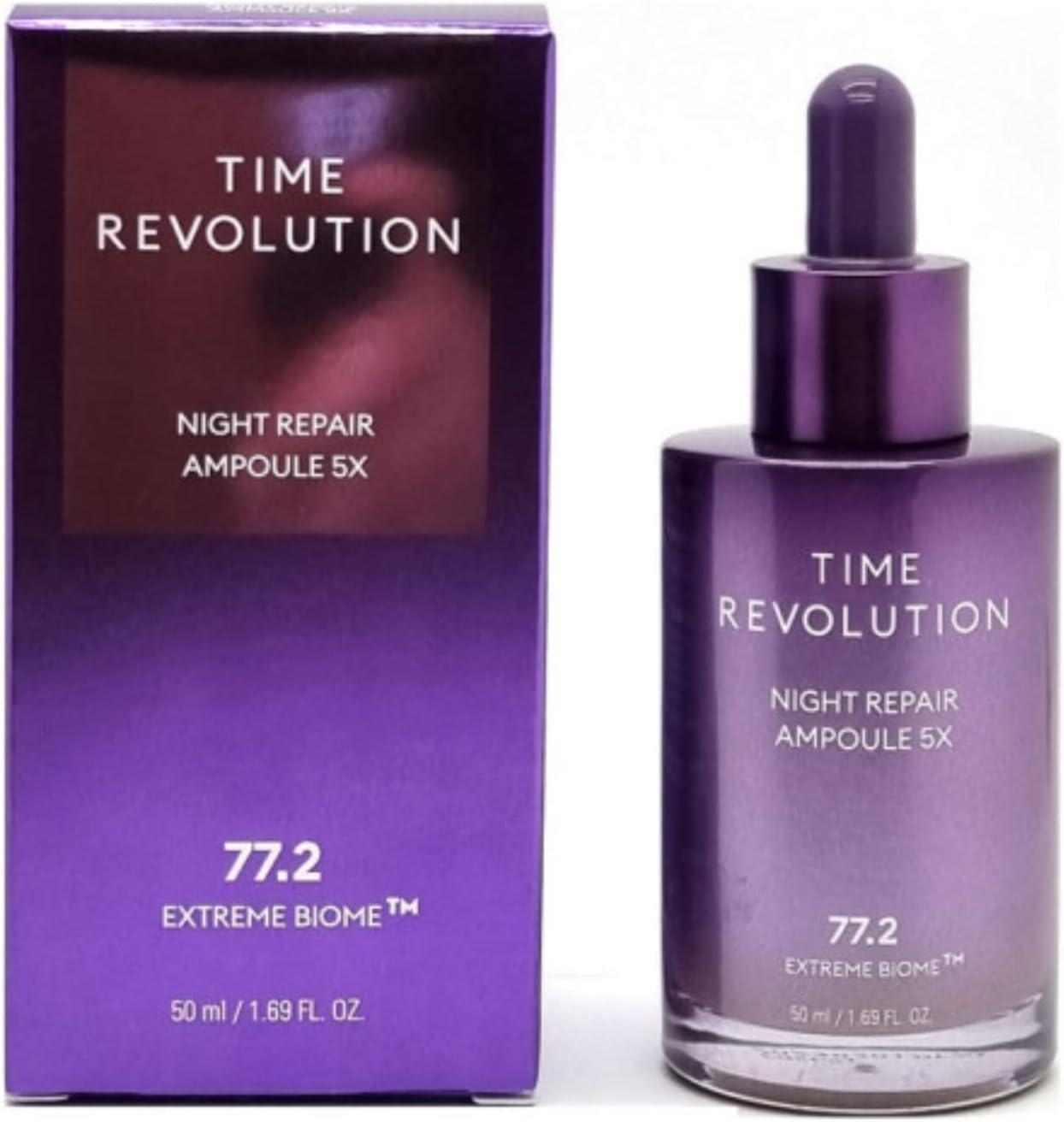 Time Revolution 1st Treatment Essence 5X 150ml & Night Repair Ampoule ...