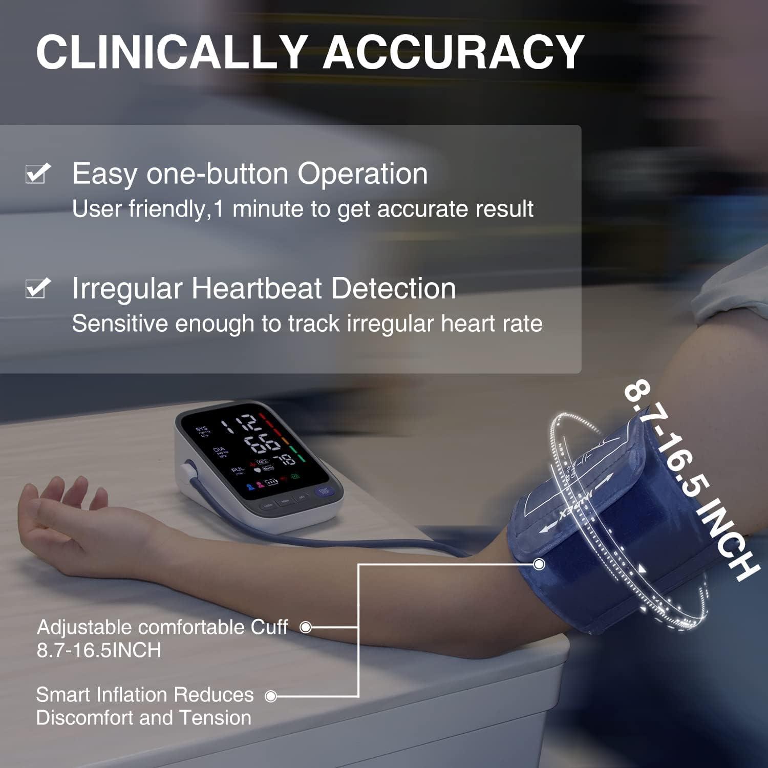 Automatic Digital Blood Pressure Monitor with Adjustable Cuff ...