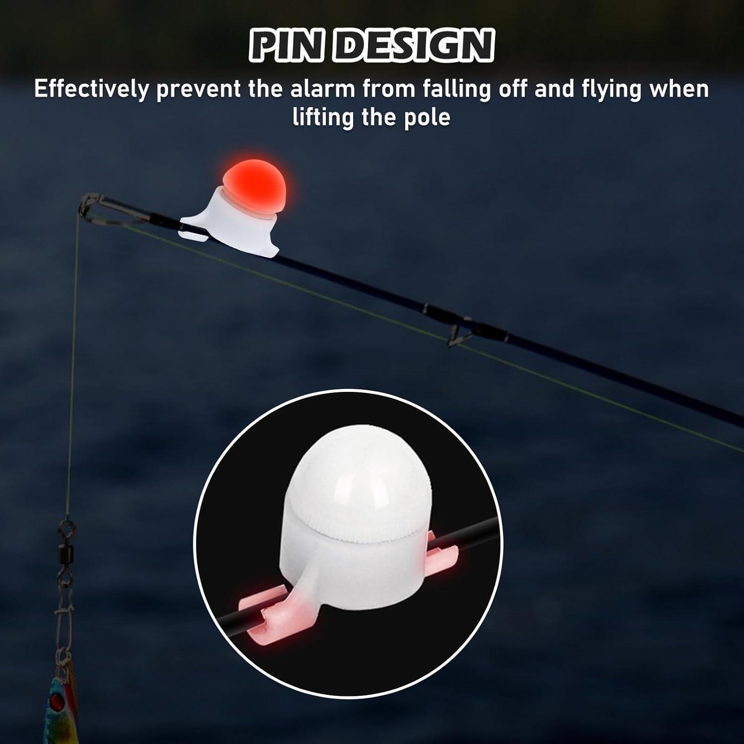 10 PCs LED Electronic Bite Indicator for Fishing | Night Light Alarm ...