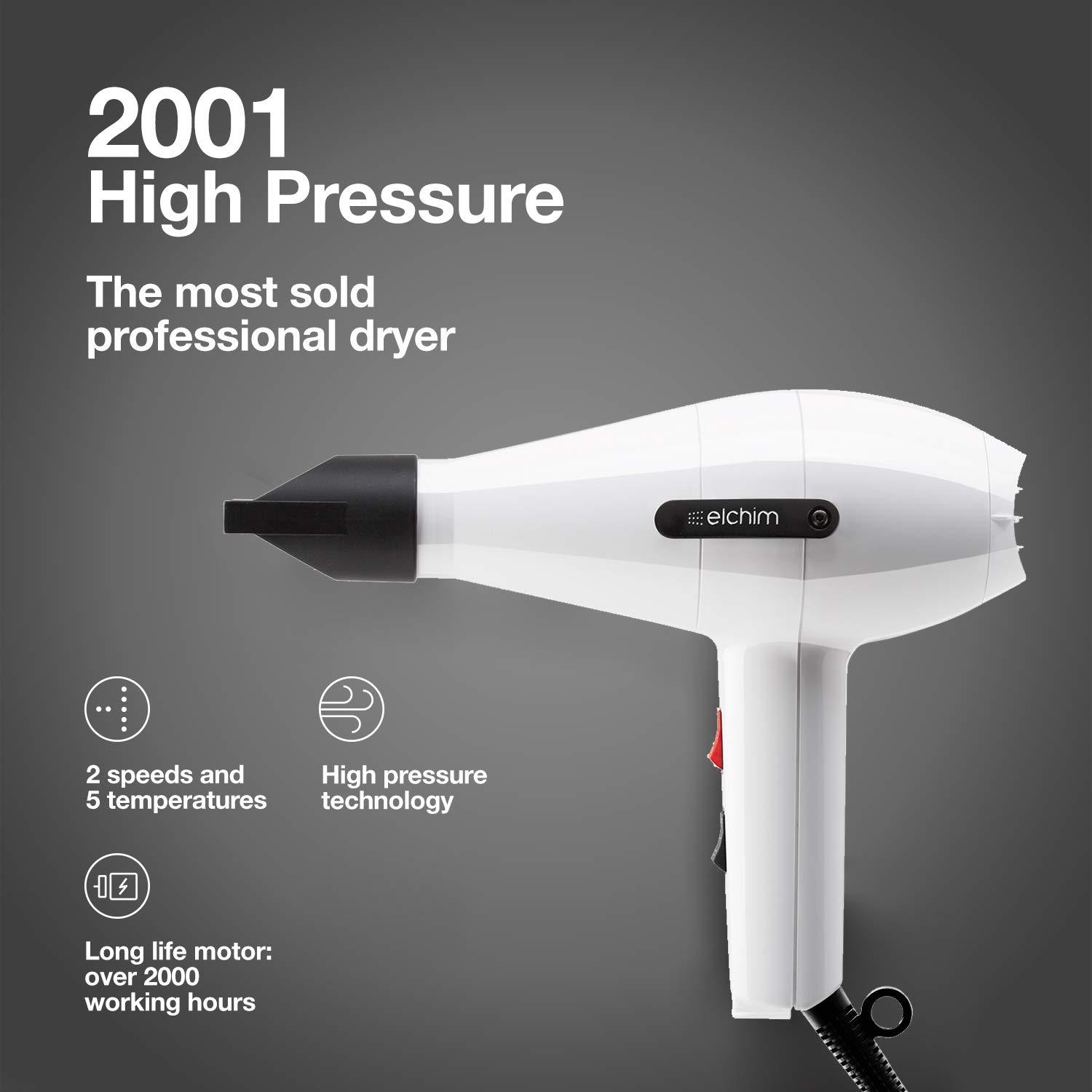 Elchim Classic 2001 High Pressure Hair Dryer - Professional Salon Blow ...