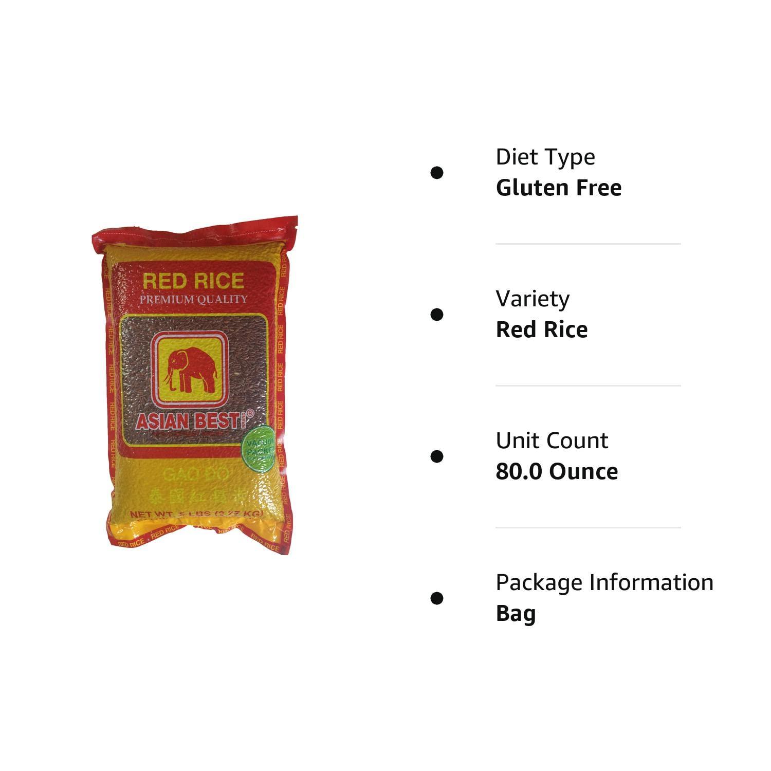 Premium Asian Red Rice - 80oz | Best Quality for Healthy Cooking | Buy ...