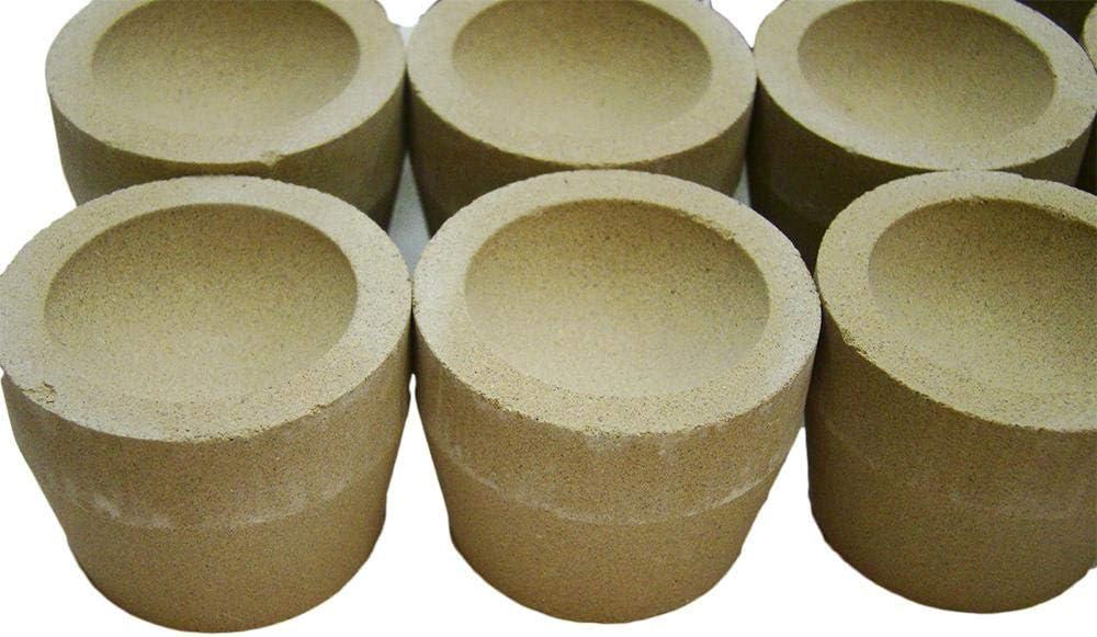 Lot of 12 #8AM Mabor Cupel 1-3/4 Gold Assay Smelting Refining Melting ...