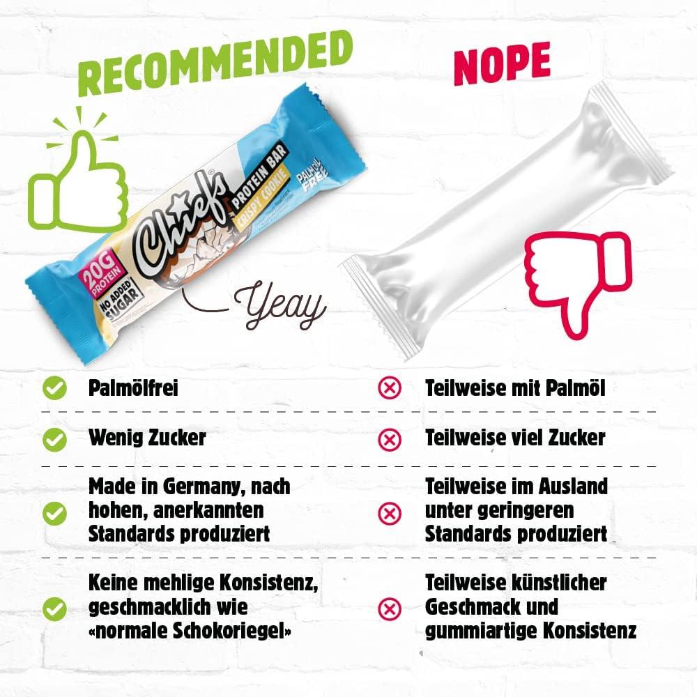 Chiefs Protein Bar with 20g Protein and (210kcal) Low Sugar High ...