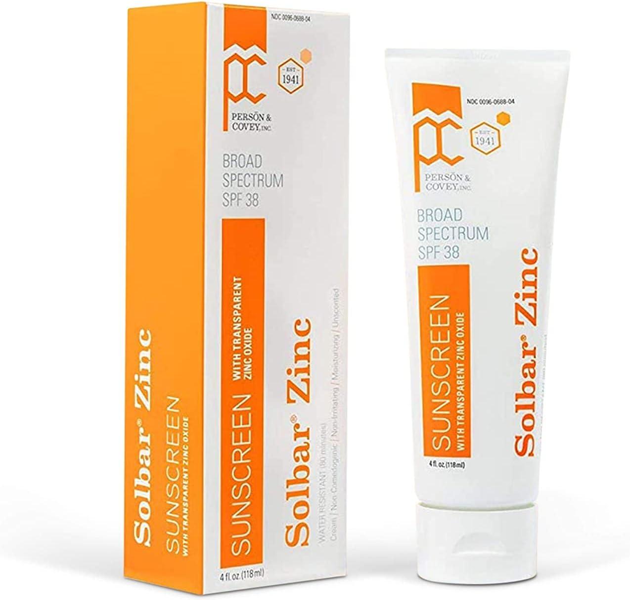 Solbar Zinc Sun Protection Cream SPF 38 4 oz - Pack of 6 | Broad ...