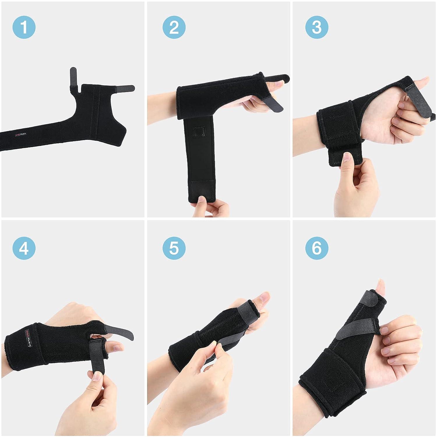 Doeplex Trigger Thumb Splint - Adjustable Thumb Spica Support Brace for ...