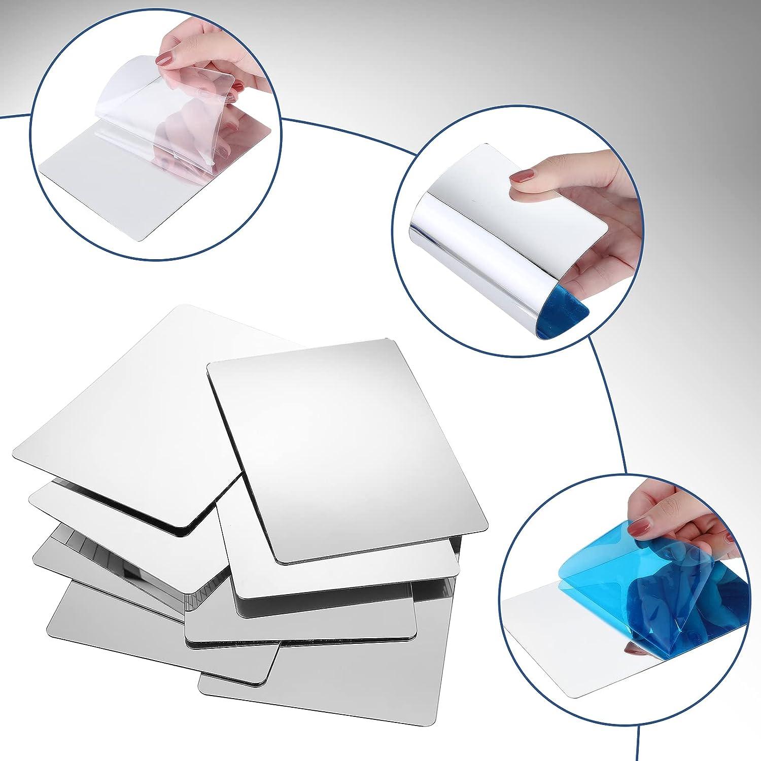 8 Pieces School Shatter Proof Plastic Mirrors 4 x 6 Inch Square Mirror ...