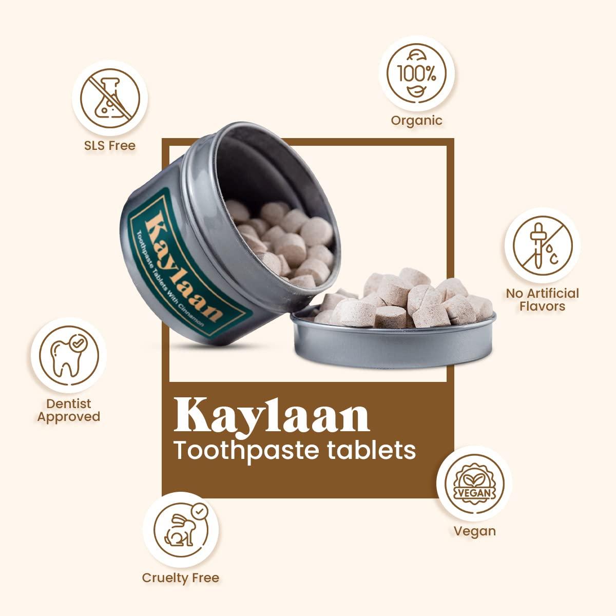 KAYLAANs Fluoride-Free Toothpaste Tablets with Xylitol - Vegan & Eco ...