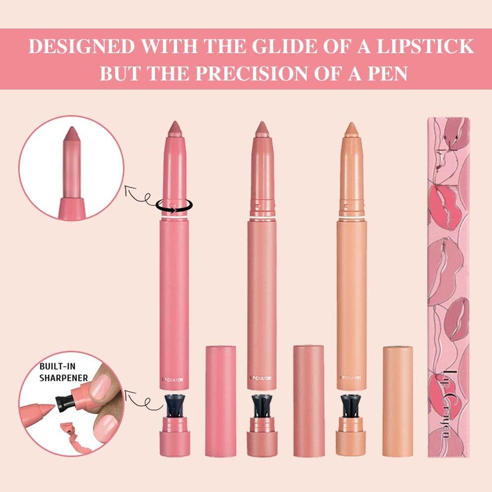 3 Colors Crayon Matte Longwear Lipstick Pack Set - Nourishing ...