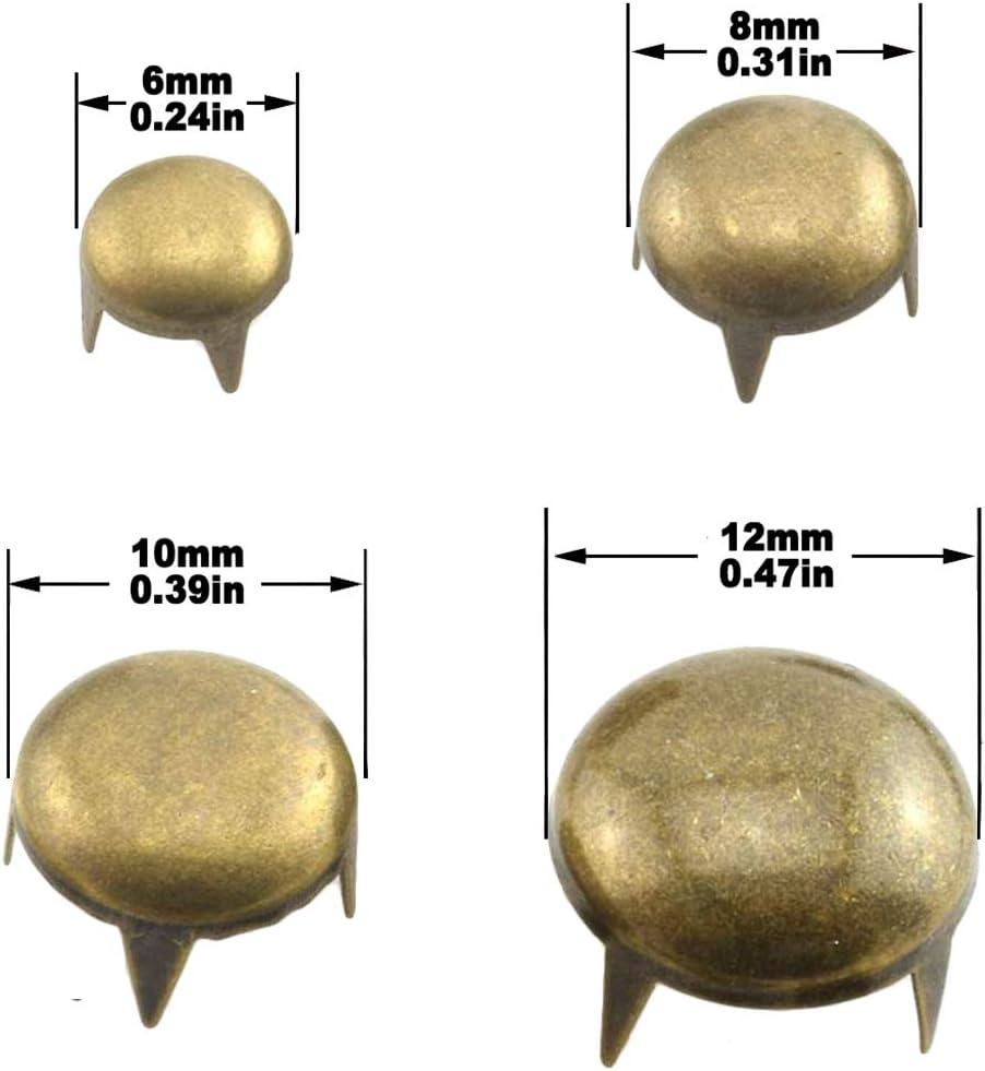 ACTENLY 160pcs Bronze DIY Nailhead Round Dome Studs Assorted Kit for ...