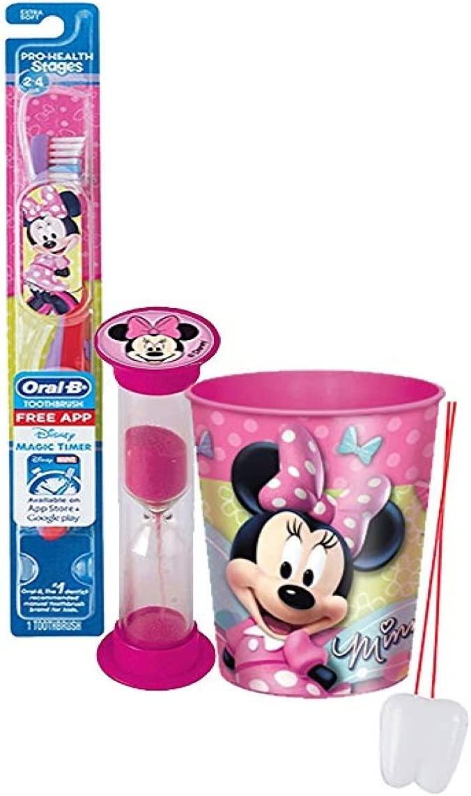 Disney Minnie Mouse 3pc Oral Hygiene Set with Toothbrush, Toothpaste ...