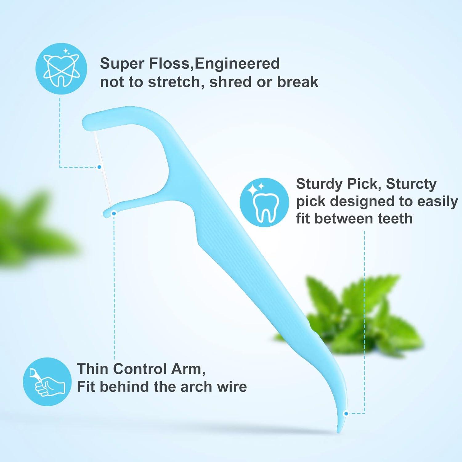 150 Count Mild Mint Braces Flossers for Adults & Kids Orthodontic ...