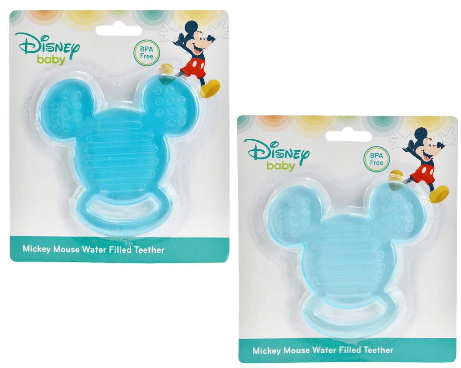 Disney Baby Mickey Mouse 2-Pack Water Teether in Blue - Soothing ...