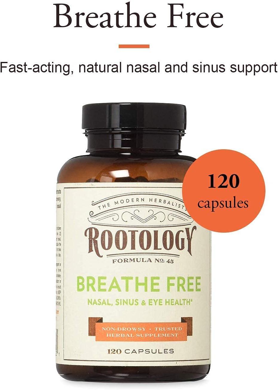 Rootology Breathe Free - Natural Nasal & Sinus Relief - 120 Capsules ...