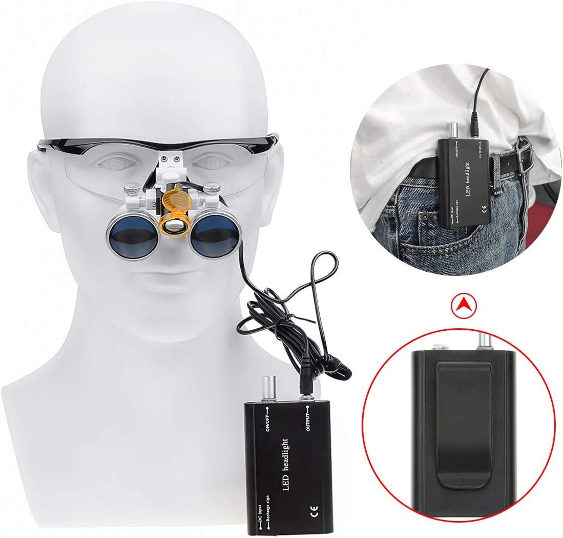 ORILAO 3.5X-420mm Binocular Loupes with LED Headlamp in Black ...