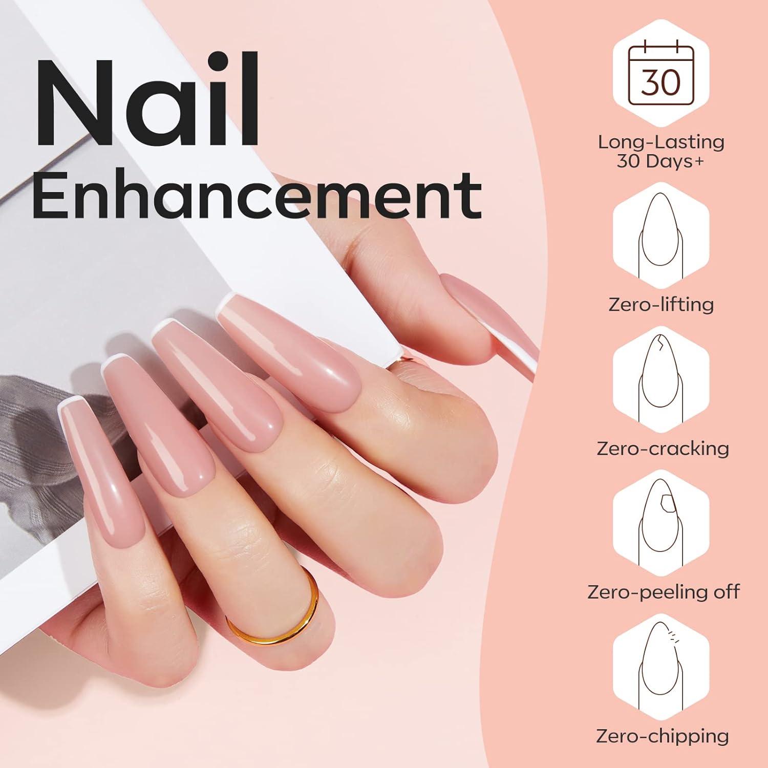 Modelones Builder Gel Set - 6 Colors in 1 | Nail Strengthener ...
