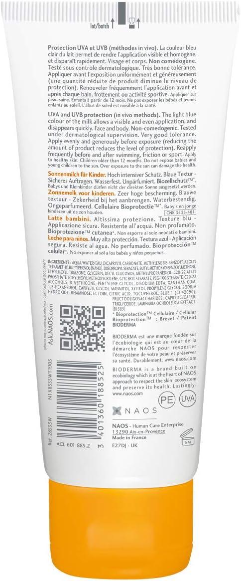 Bioderma Photoderm Kid Lait SPF50+ 100ml - Gentle Sunscreen for Kids ...