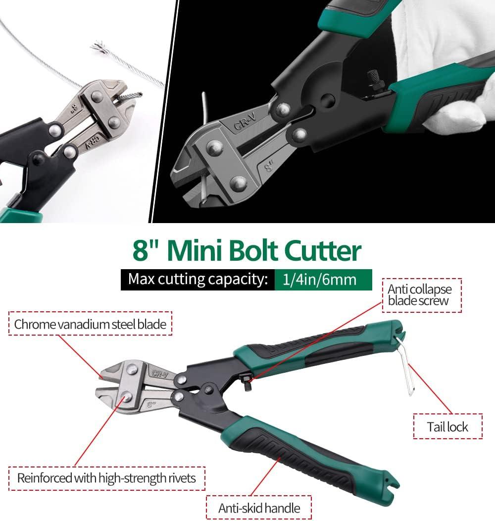 Bolt Cutter Pliers Set Industrial 14" Bolt Cutter + Mini 8" Bolt Cutter ...