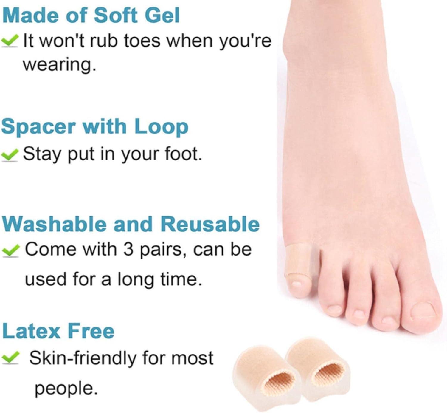Toe Spreader & Bale Toe Corrector - Soft Gel Overlapping Toe Relief (2 ...