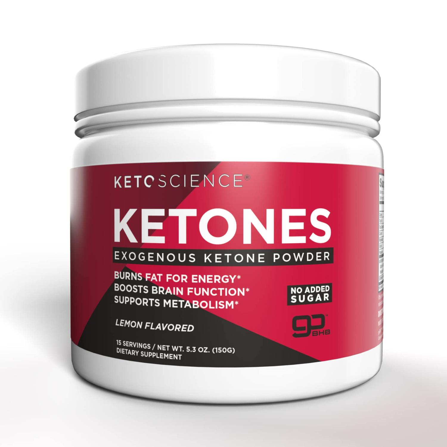Keto Science Ketones Powder Dietary Supplement - Sugar-Free Lemon Drink ...