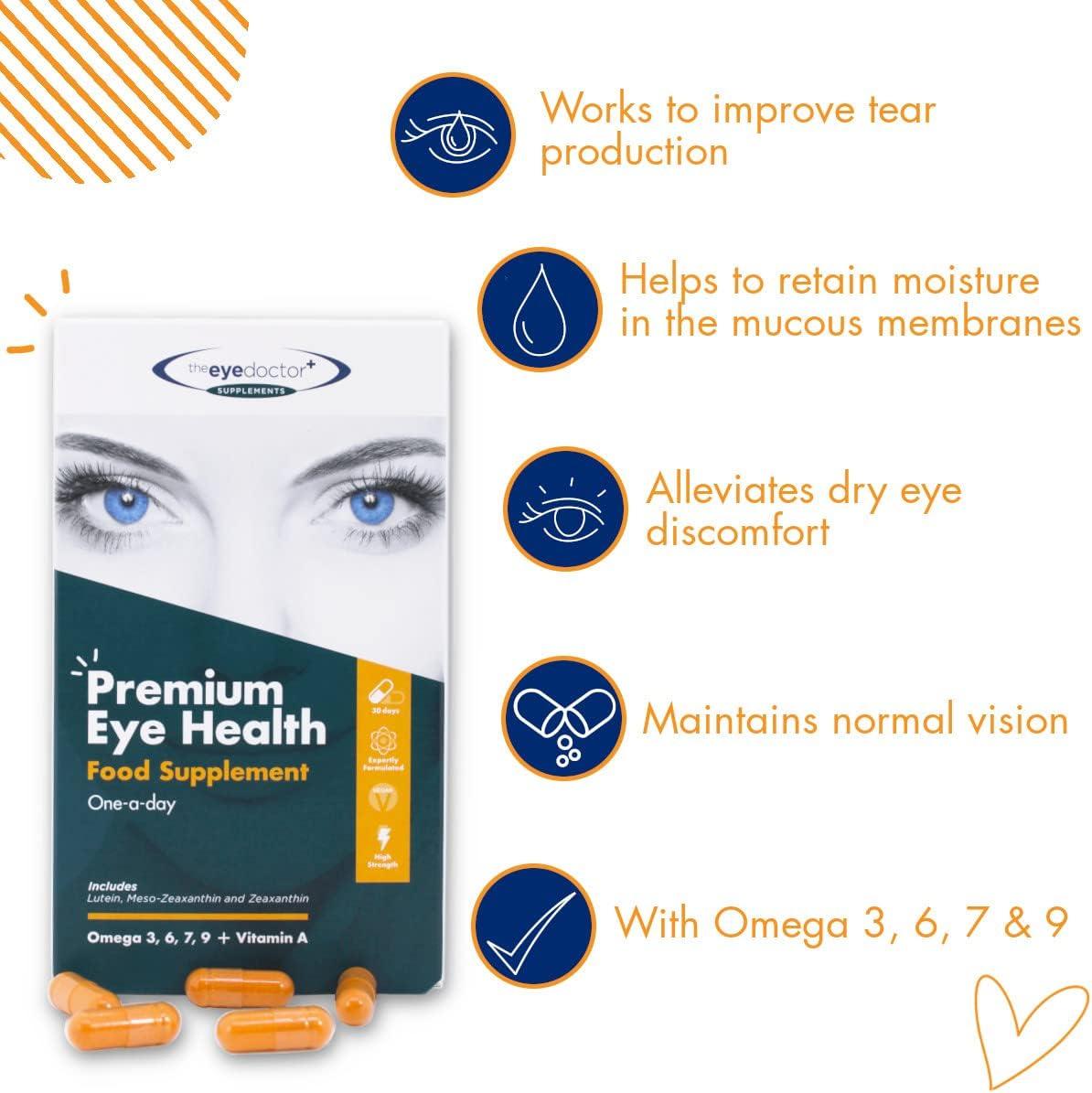 Eye Doctor Dry Eye Supplement - 60 Vegan Capsules with Lutein ...