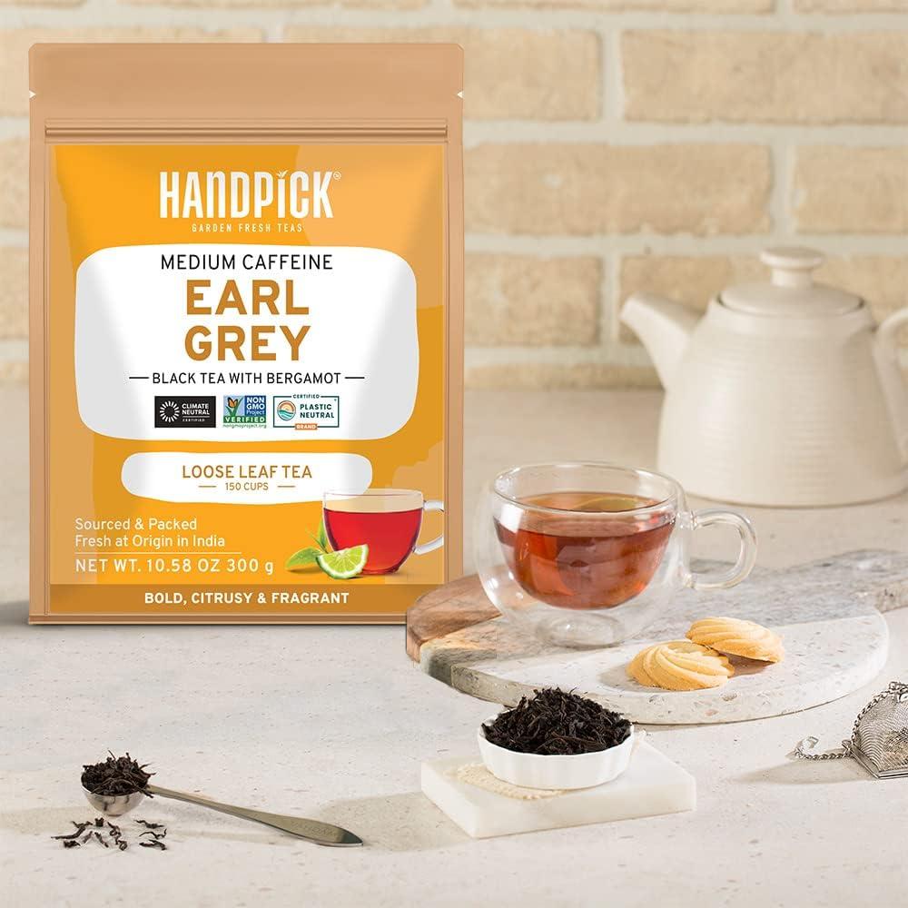 Handpicked Earl Grey Tea 300g/10.5oz | Citrusy Black Tea with Natural ...