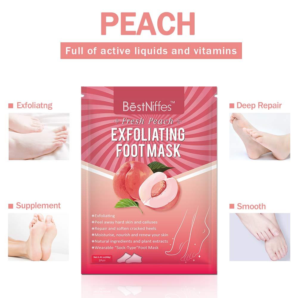 Peach Foot Peel Mask - Natural Exfoliator for Dry, Dead Skin & Callus ...