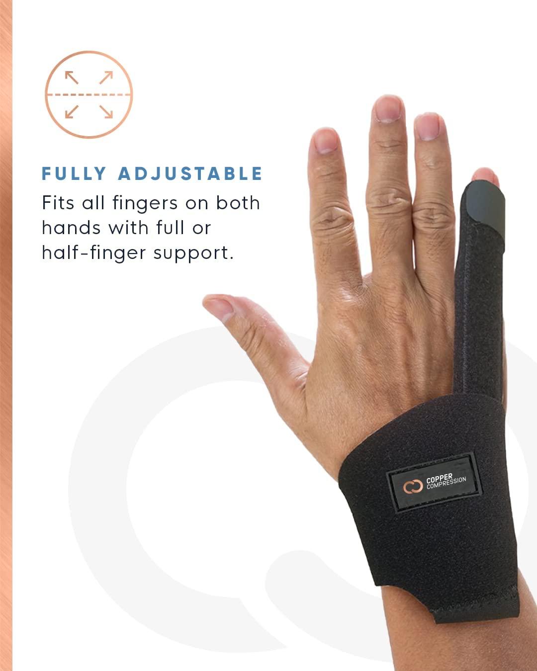 Copper Compression Finger Splint - Medical Grade Brace for Broken ...