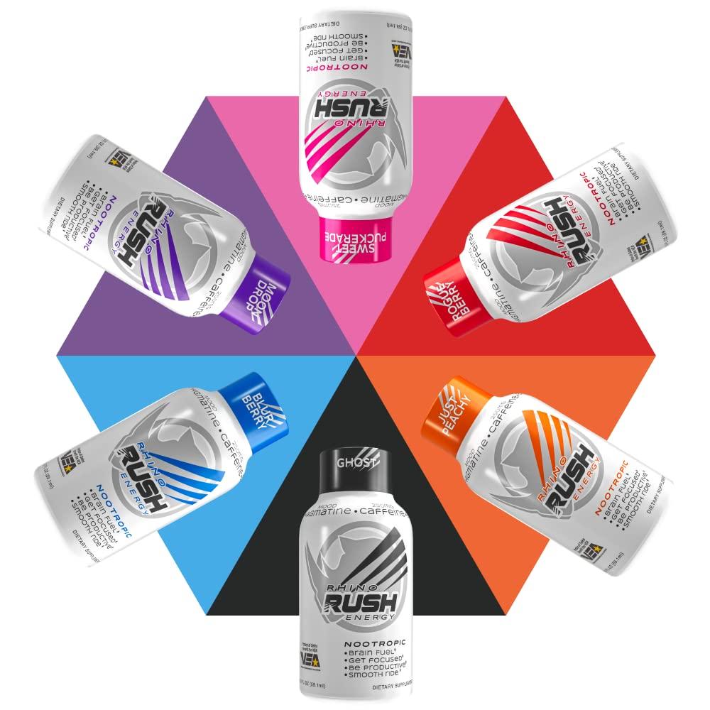 Rhino Rush Moon Drop Energy Shots 12 Pack - 2 oz Extra Strength ...