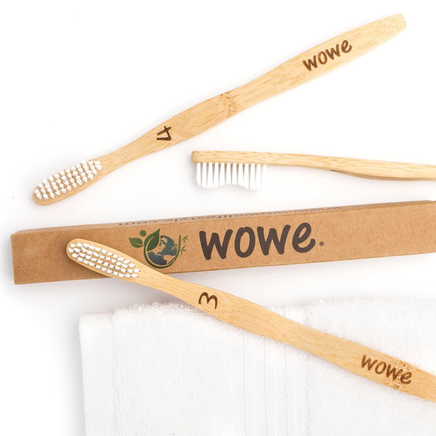 Wowe Natural Bamboo Toothbrush Soft Bristles 4 Pack | Buy Now with ...