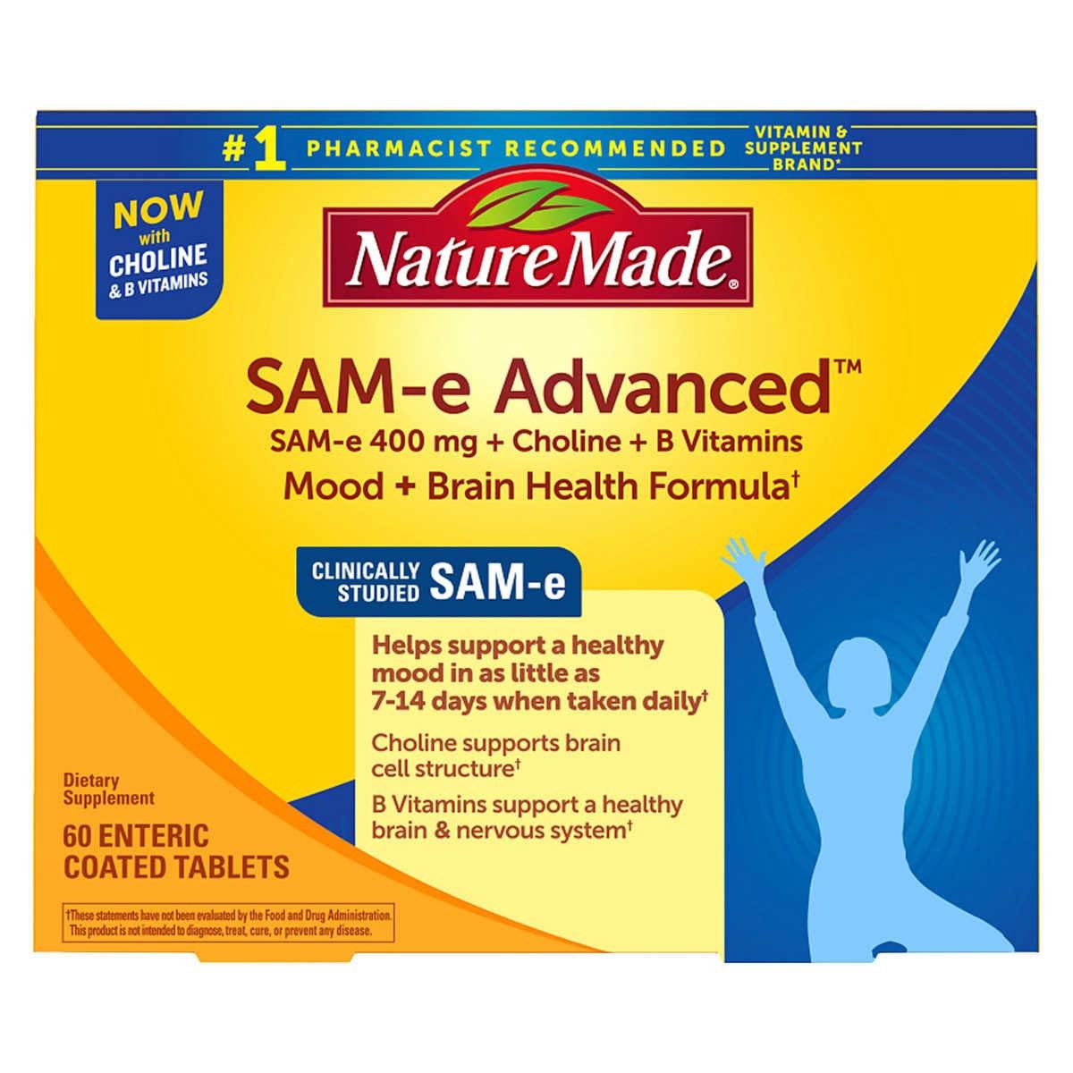 Nature Made SAM-e 400mg - 60 Enteric Coated Tablets | Buy Now with ...
