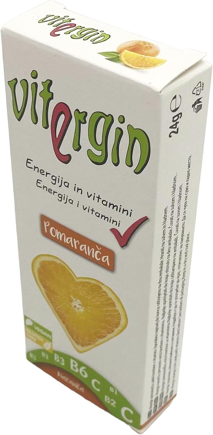 VITERGIN Orange Vitamin Sweets - Spicy Citrus Flavour in 24 Packs (20 ...