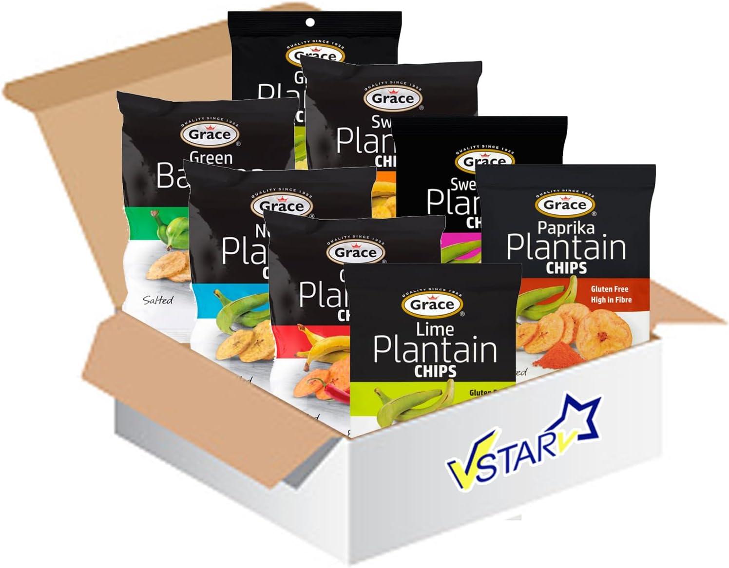 Grace Plantain & Banana Chips Variety Pack - Salted Sweet Chilli ...