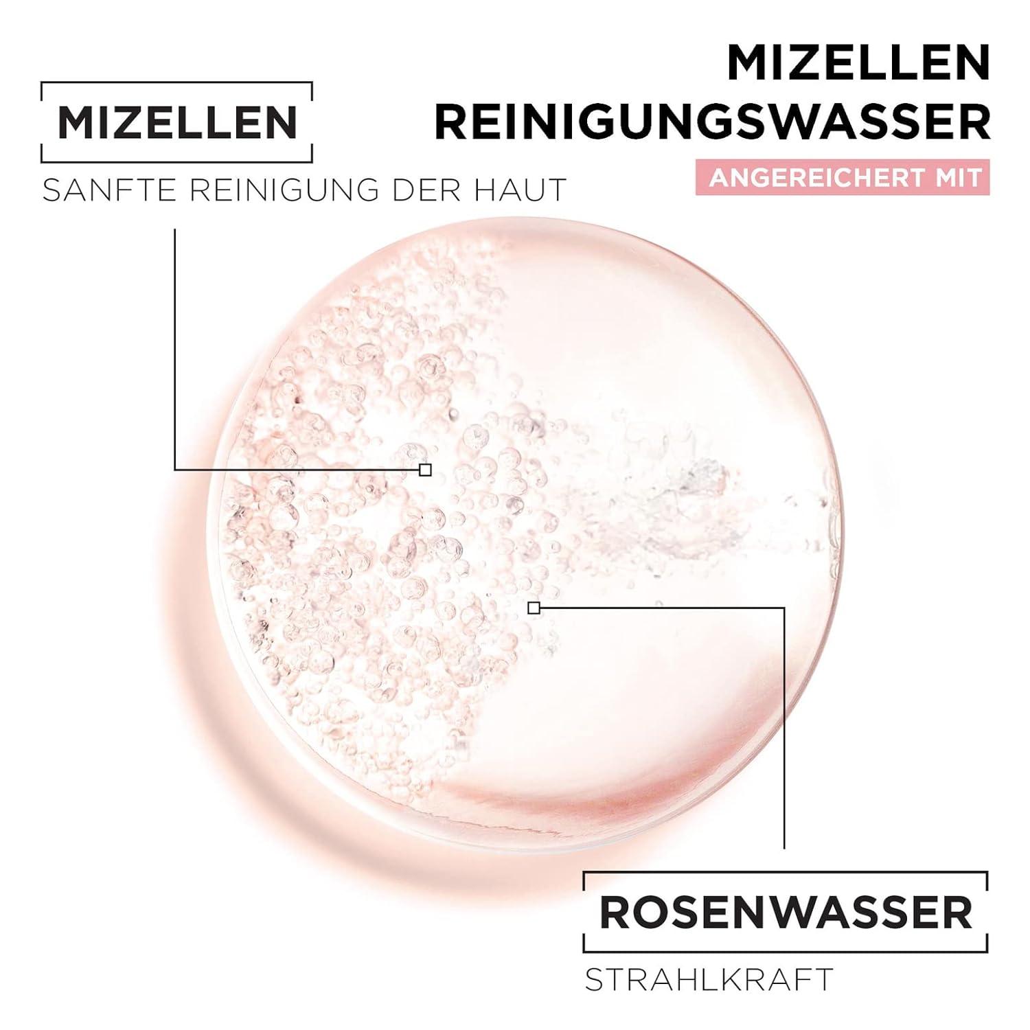 Garnier Micellar Cleansing Water with Rose Water - All-in-1 Gentle ...