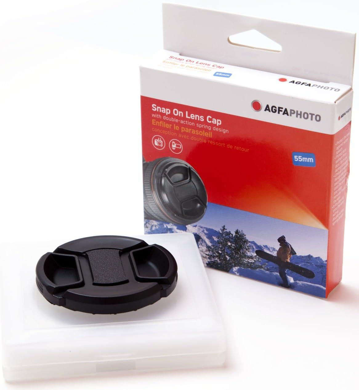 AGFA 55mm Snap On Lens Cap with Double-Action Spring Design - APCAP55 ...