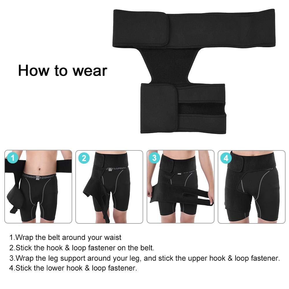 Buy Semme Hip Brace Thigh Support - Adjustable Neoprene Compression ...