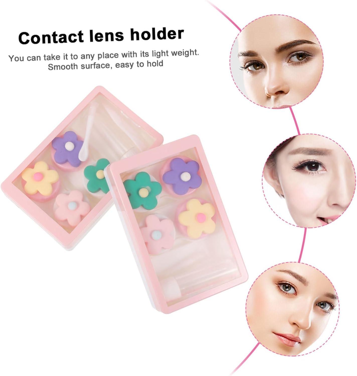 Buy Gatuida 2er Box Invisible Contact Lens Case - Cute Travel Container ...