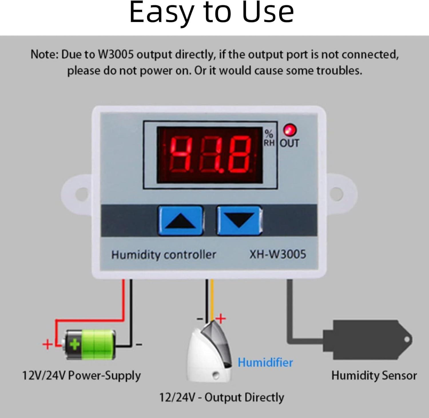 Digital Moisture Controller Sensor | Flexible Hygrometer Control Switch ...