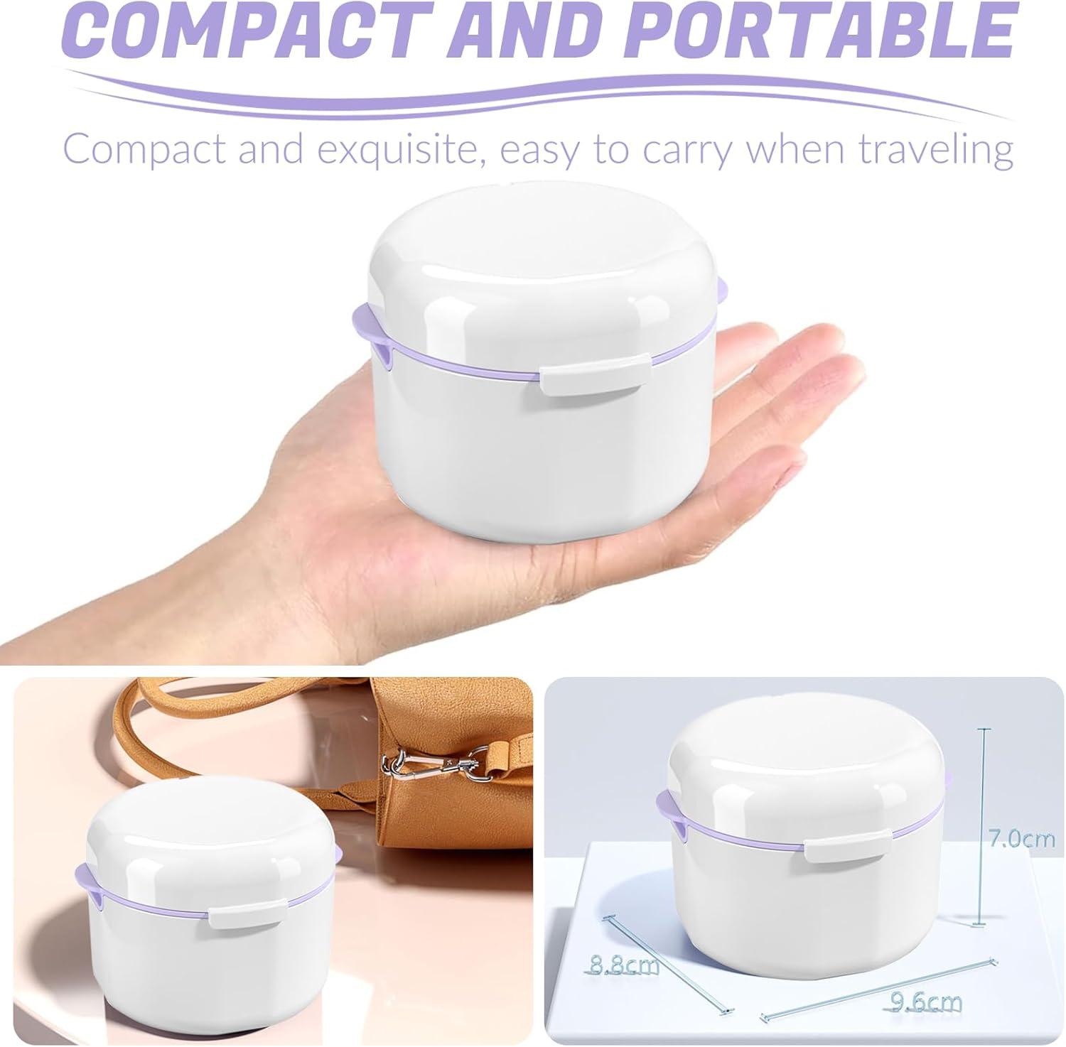 Alevi Braces & Denture Container: Portable Two-Storey Storage Box with ...