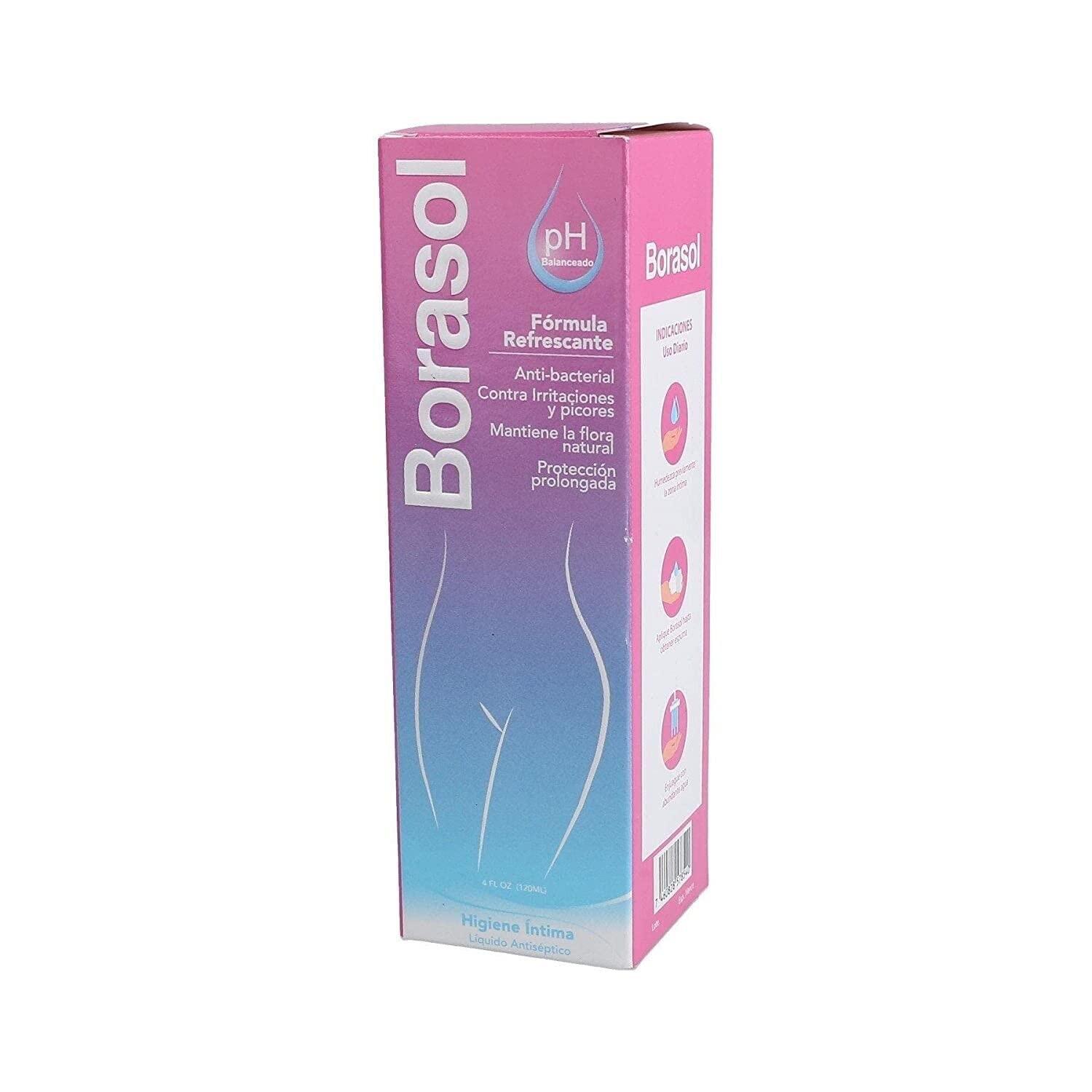 JEANNETTE Borasol Liquid Antiseptic Femenine Wash 8 FL. Oz. (240ml ...